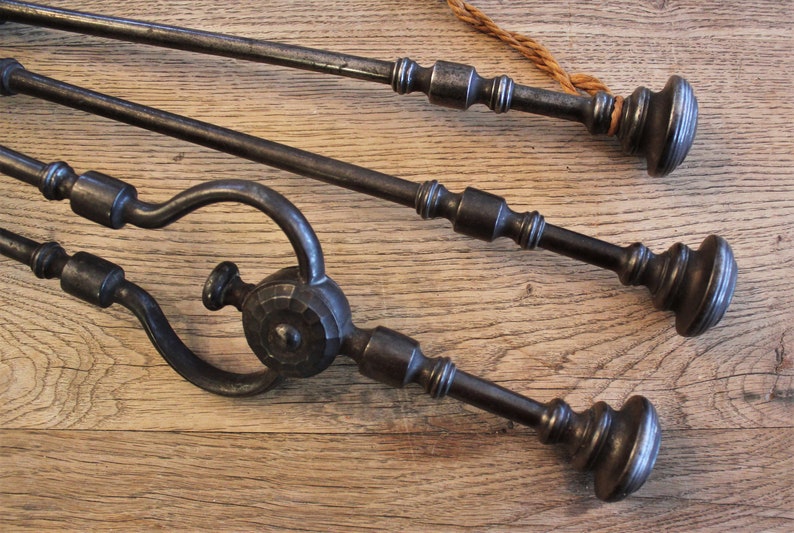 Antique Hand Forged Iron Fireplace Hearth Tools Shovel Poker - Etsy