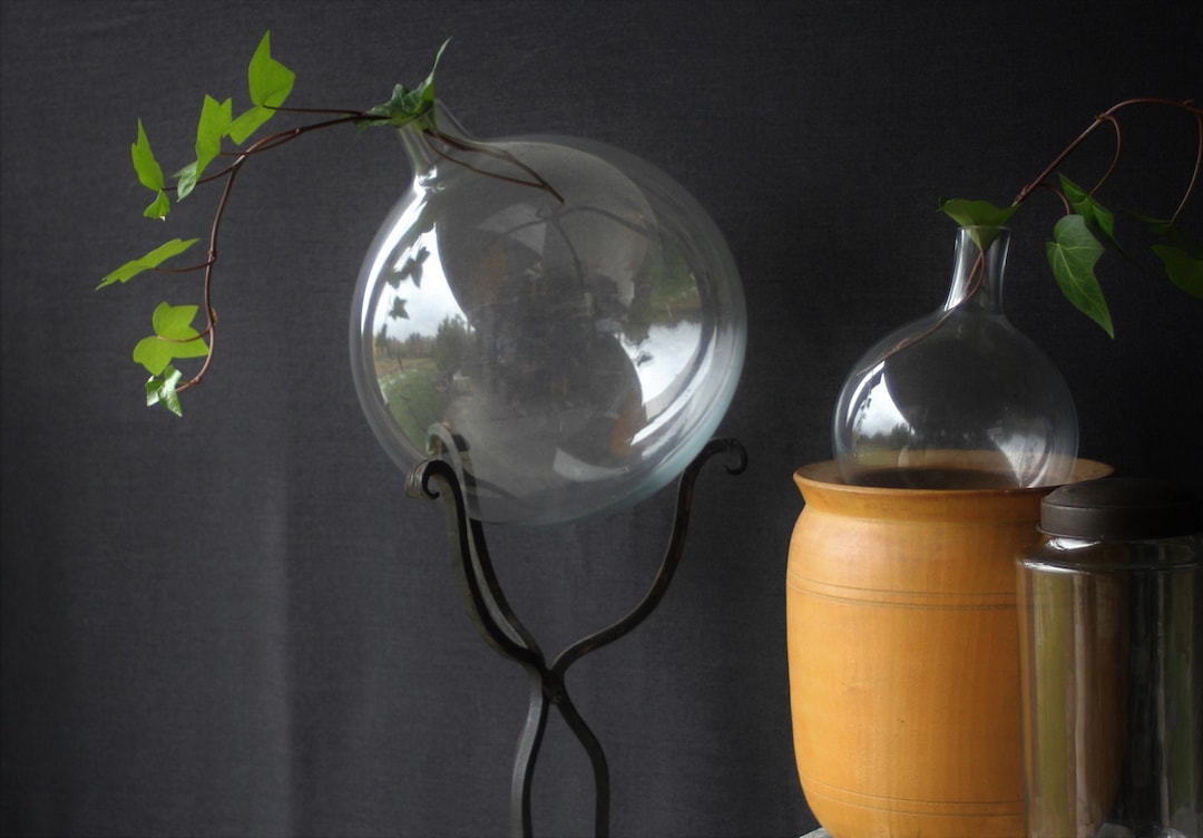 Large Very Rare Antique Blown Laboratory Lab Glass Round Scientific ...