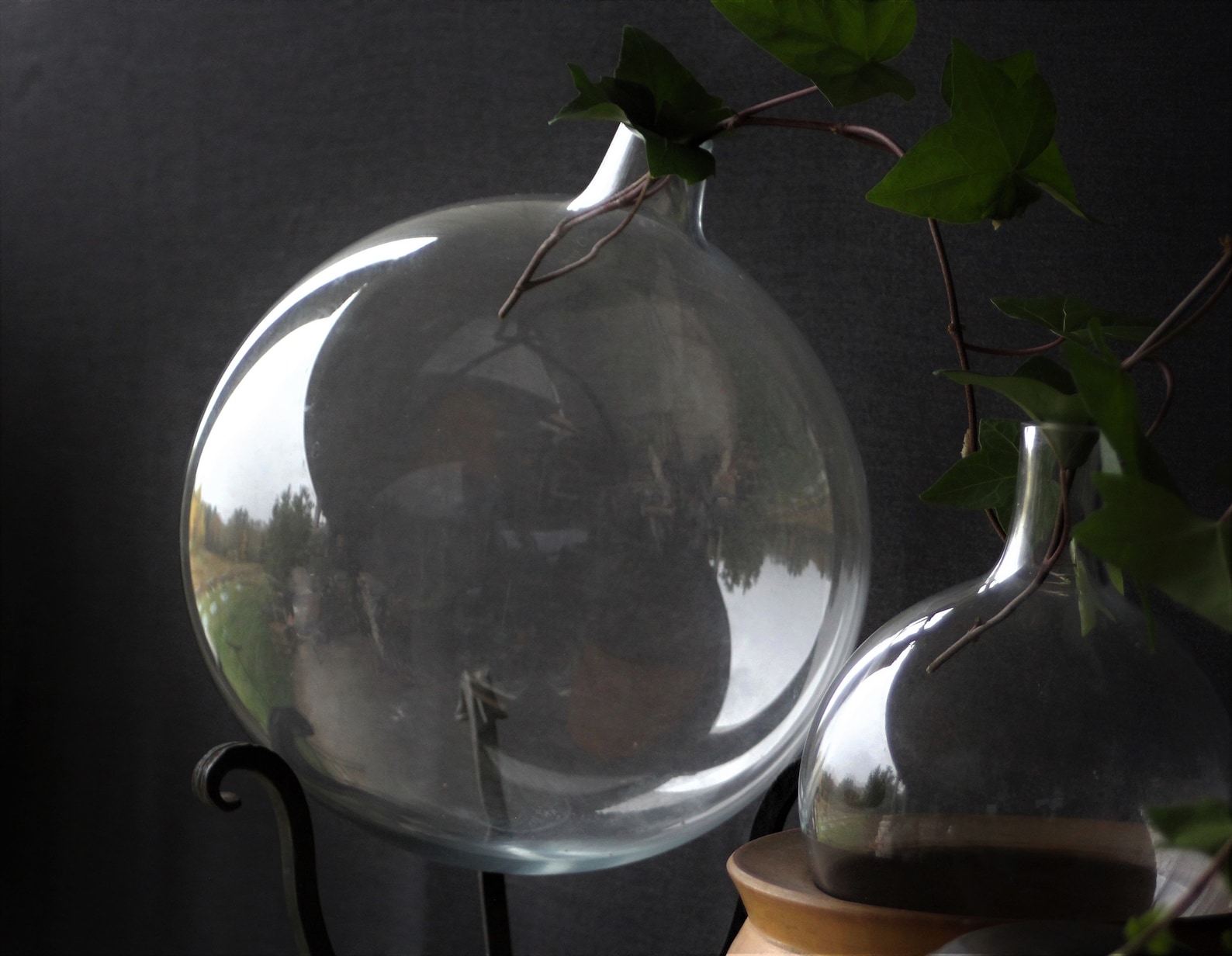 Large Very Rare Antique Blown Laboratory Lab Glass Round - Etsy