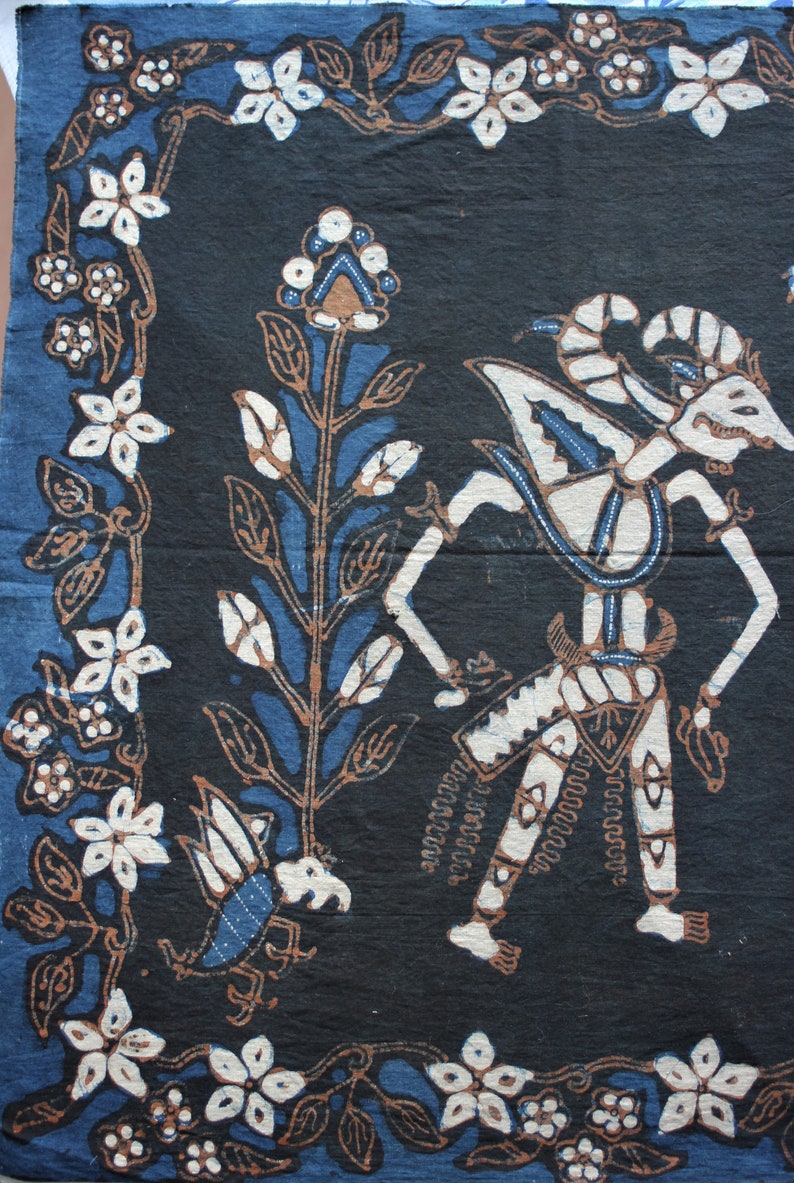 Antique Indonesian Batik Runner Tablecloth Wall Hanging | Etsy