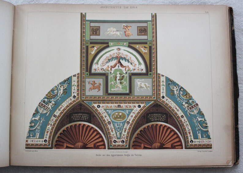 German Monuments of Art Book, Illustrated Graphic Design, 1884 Antique ...