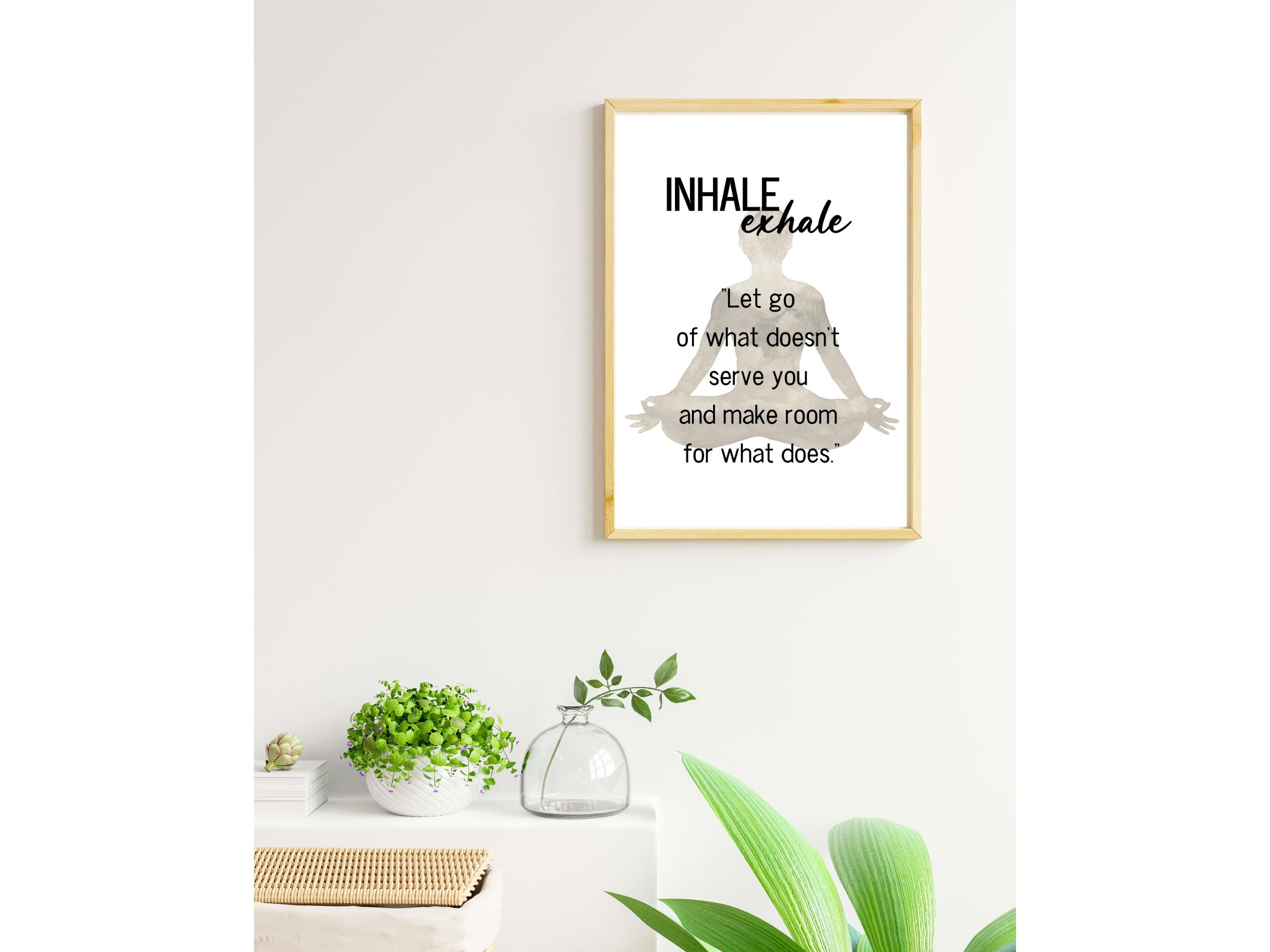 Inhale Exhale A Mindful Poster for Breathing, Meditation and Yoga ...