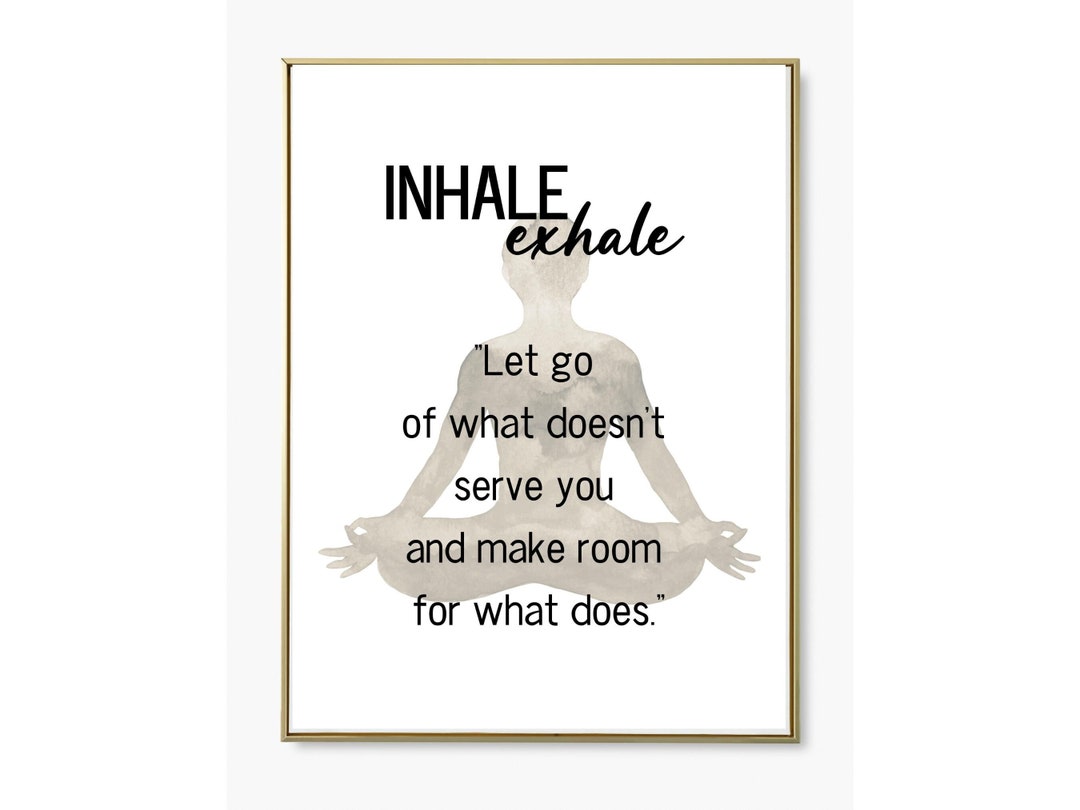 Inhale - Exhale - A Mindful Poster for Breathing, Meditation and Yoga ...
