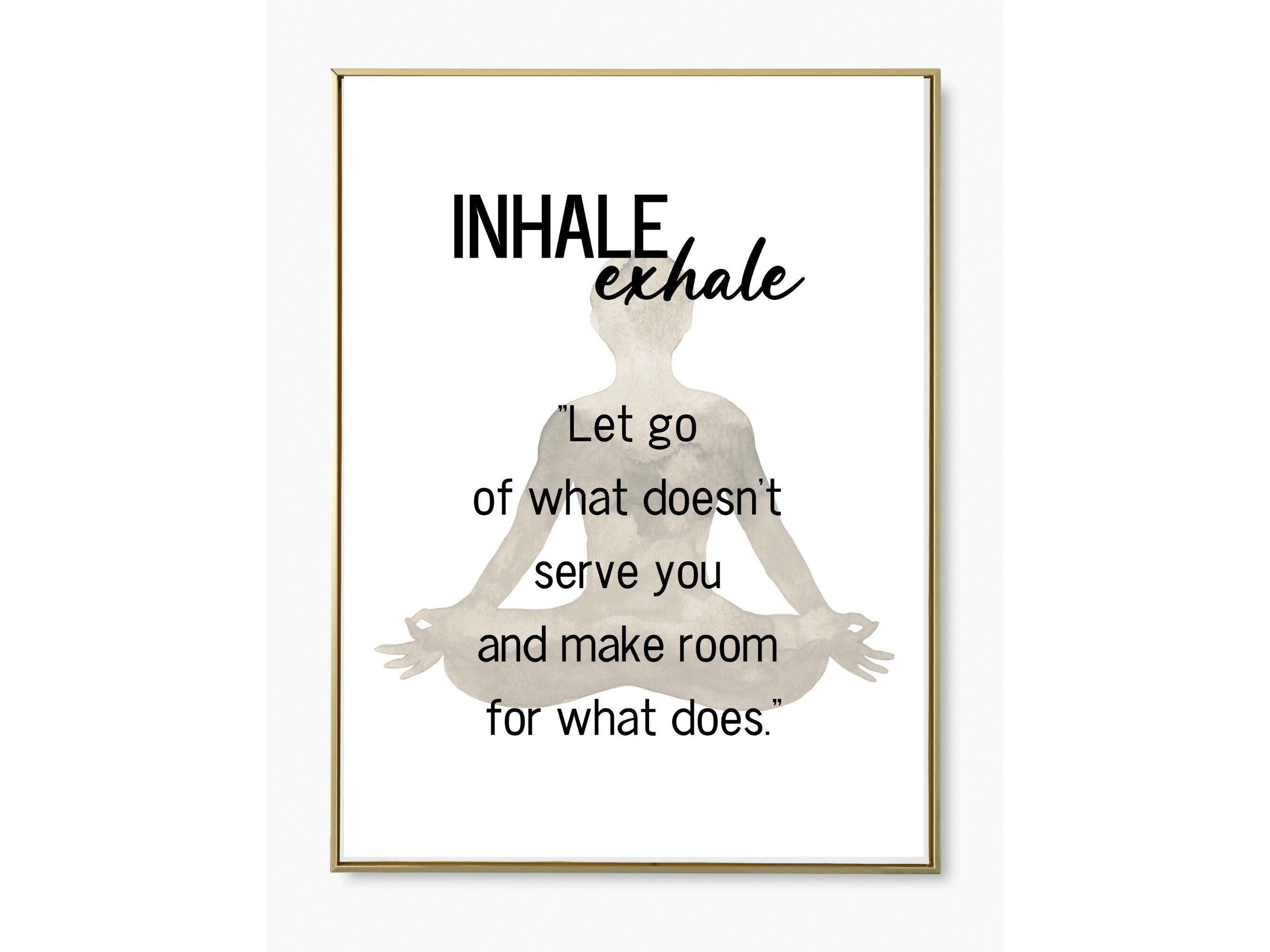 Inhale - Exhale - A Mindful Poster for Breathing, Meditation and Yoga ...