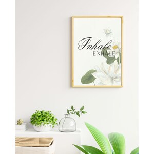 Inhale, Exhale A Mindful Poster for Breathing, Meditation and Yoga ...