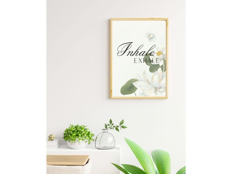 Inhale, Exhale A Mindful Poster for Breathing, Meditation and Yoga ...