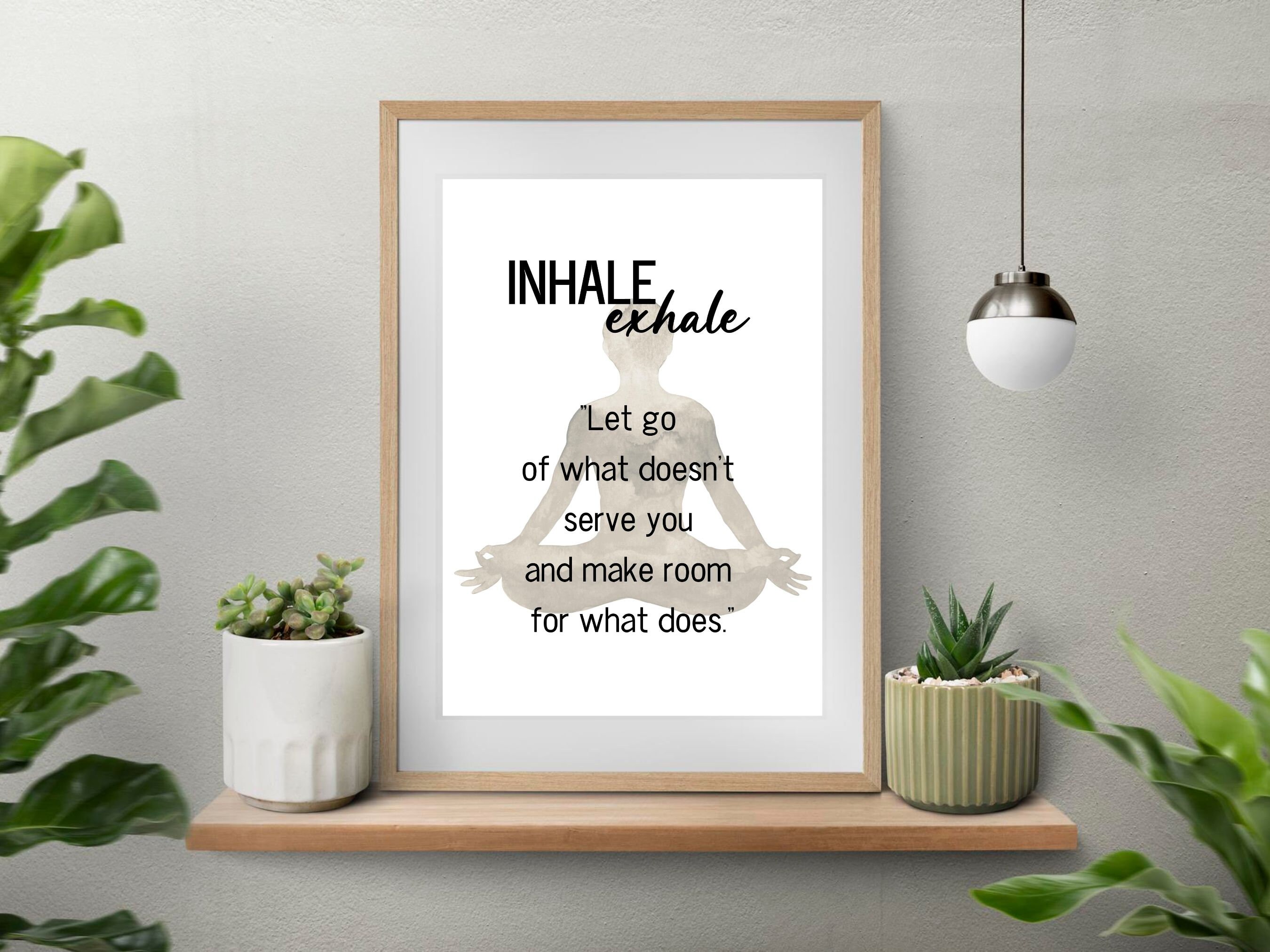 Inhale Exhale A Mindful Poster for Breathing, Meditation and Yoga ...
