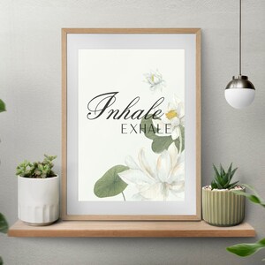 Inhale, Exhale A Mindful Poster for Breathing, Meditation and Yoga ...