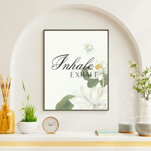 Inhale, Exhale A Mindful Poster for Breathing, Meditation and Yoga ...