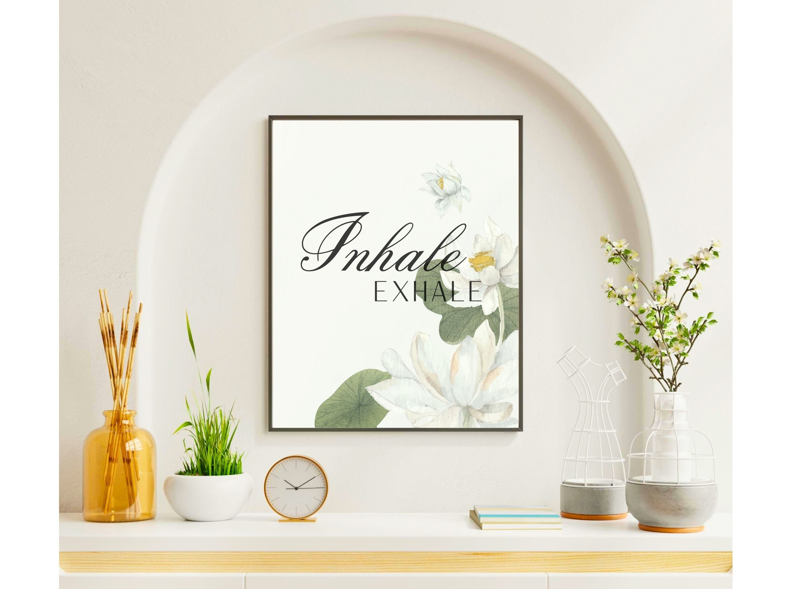 Inhale, Exhale A Mindful Poster for Breathing, Meditation and Yoga ...