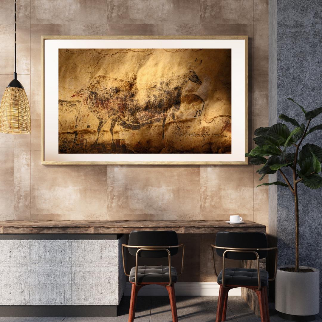 Ancient Lascaux Cave Art Print | Prehistoric Wall Decor | Vintage Cave ...