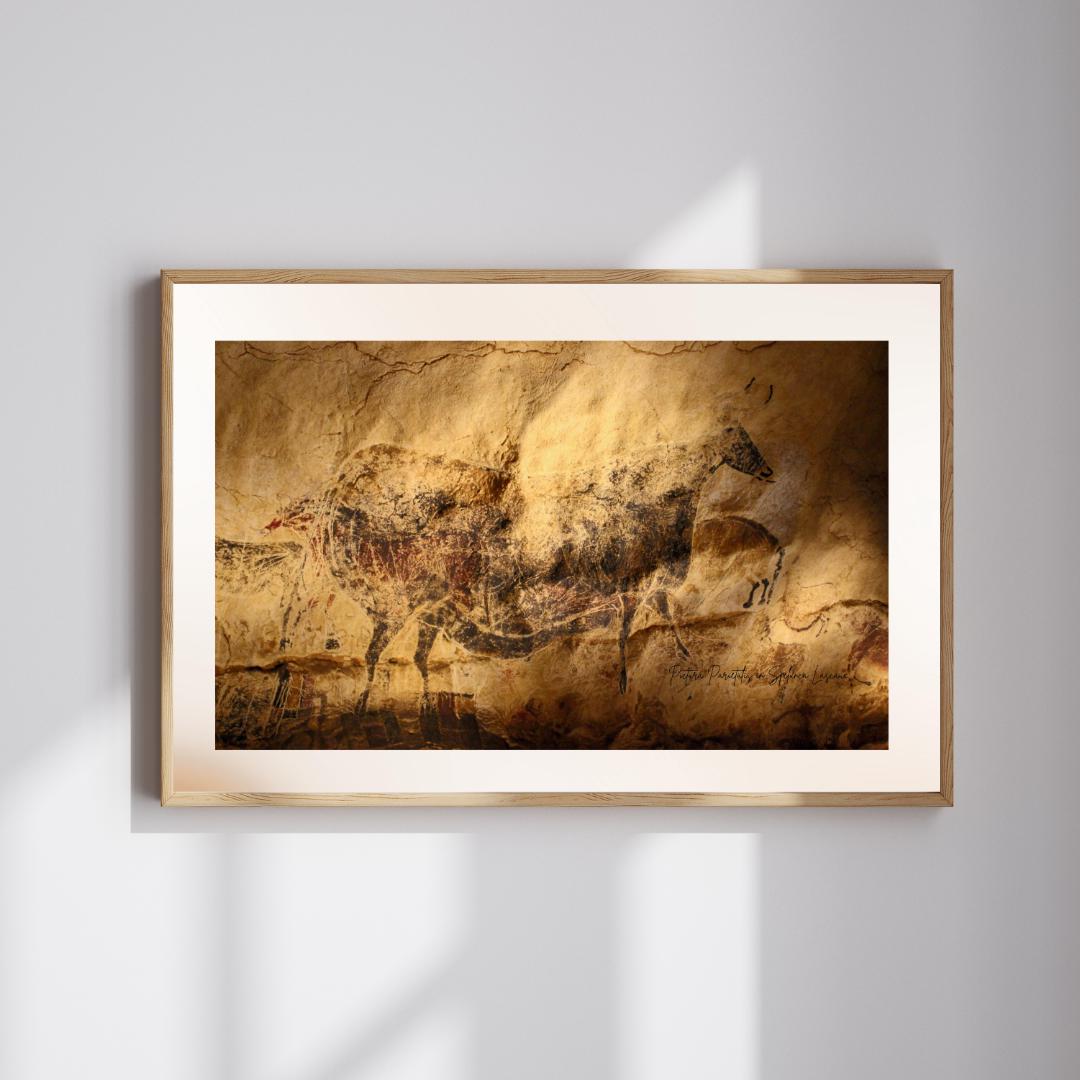 Ancient Lascaux Cave Art Print | Prehistoric Wall Decor | Vintage Cave ...