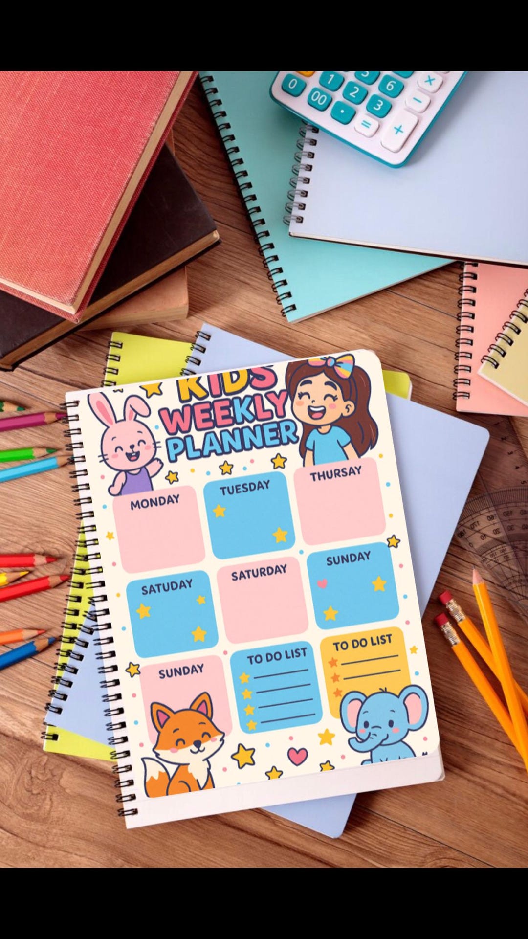 Printable Kids, Weekly Planner, Cute Design, Fun Weekly Activity ...