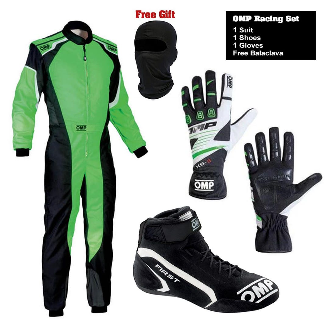 OMP Go Kart Gear Set – Custom Suit, Gloves, Boots + Free Balaclava ...