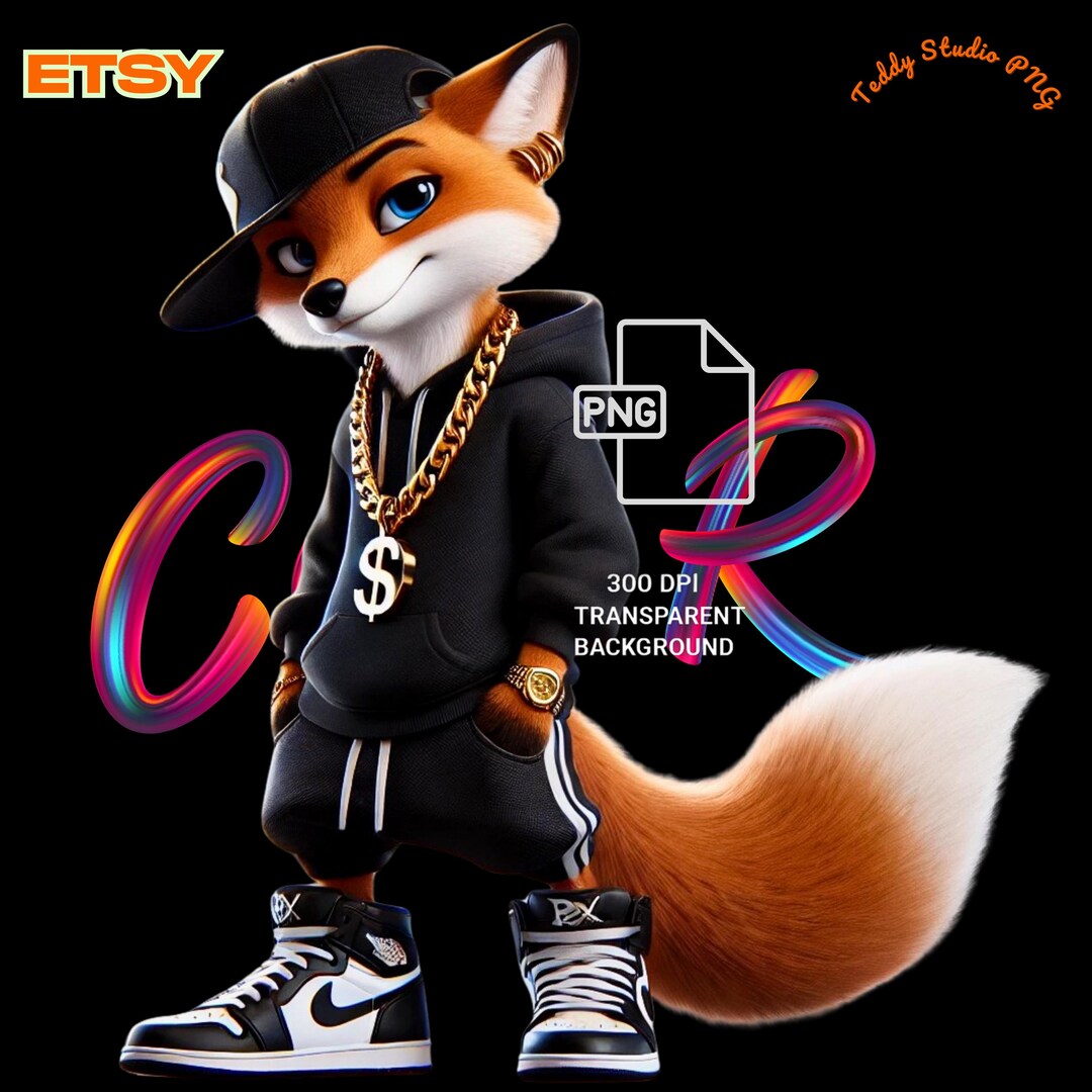 Fox Rapper | Cute Fox Rapper Clipart | Rapper Boy Art, Clipart, Sticker ...