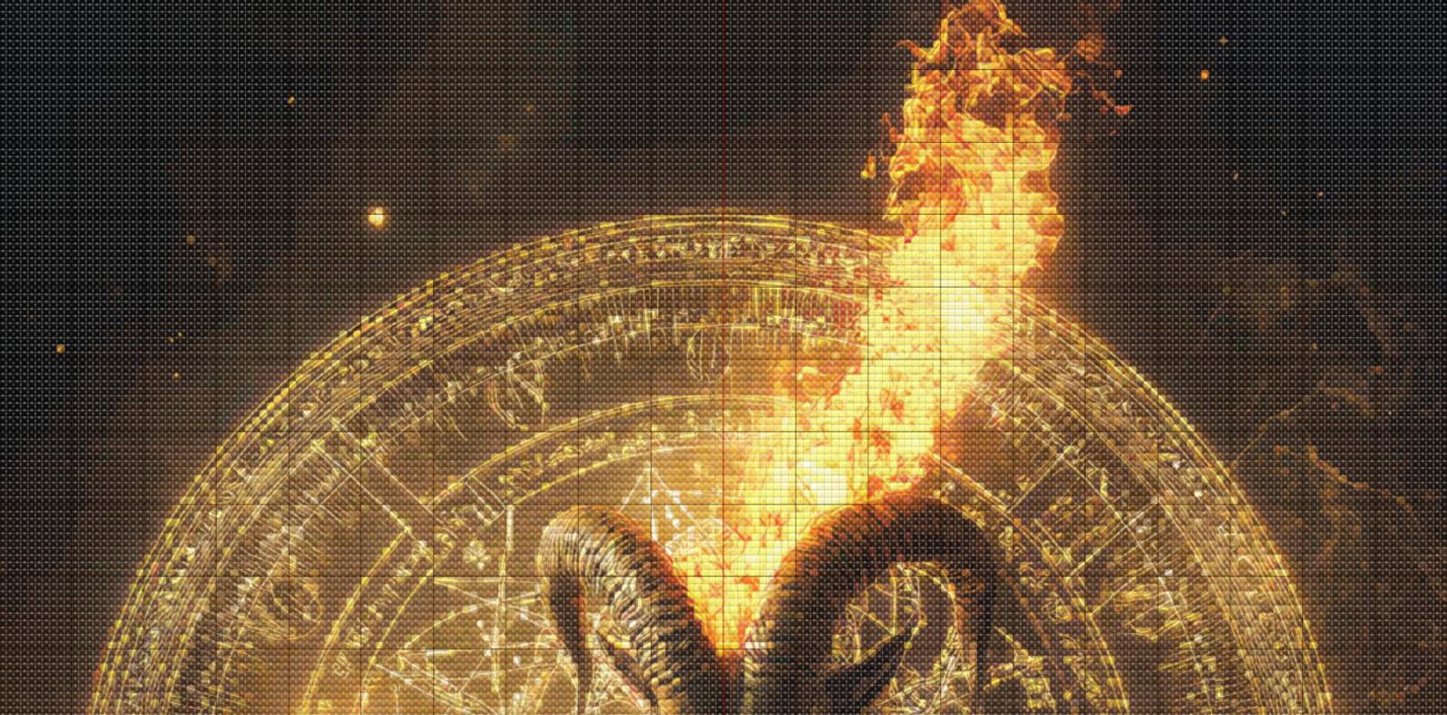 Demonic Baphomet Satanic Symbols Macabre Cross Stitch Pattern. Instant ...