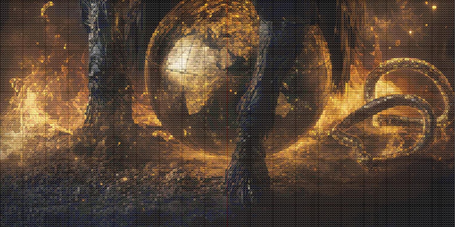 Demonic Baphomet Satanic Symbols Macabre Cross Stitch Pattern. Instant ...