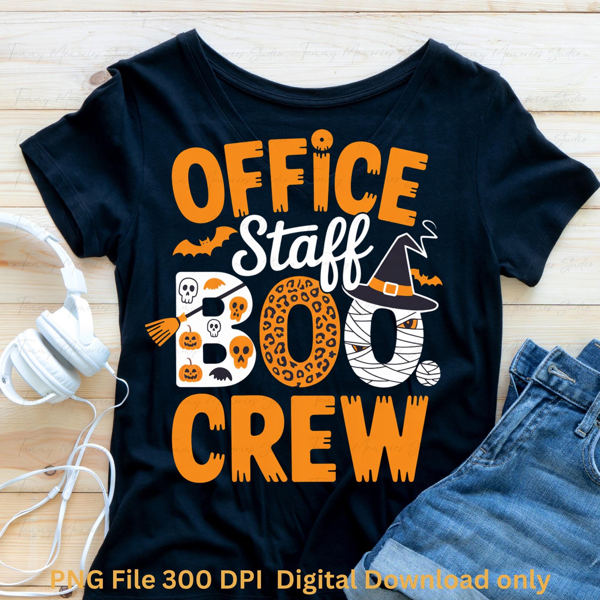 Boo Crew Office Staff Halloween PNG: Matching Work Shirt Design ...