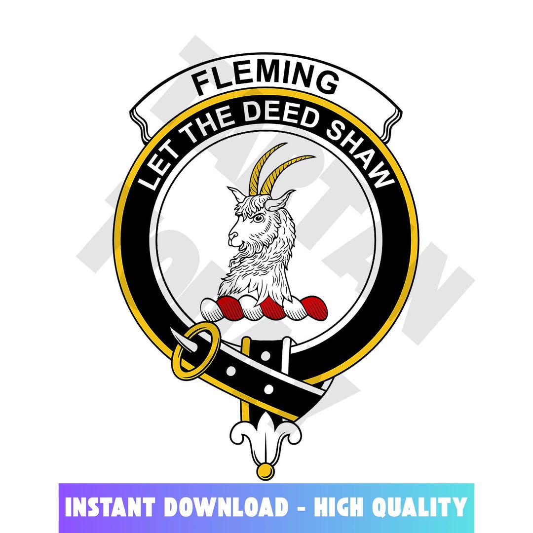 Fleming Tartan Clan PNG, Scottish Crest, Badge, Heraldry, Digital ...