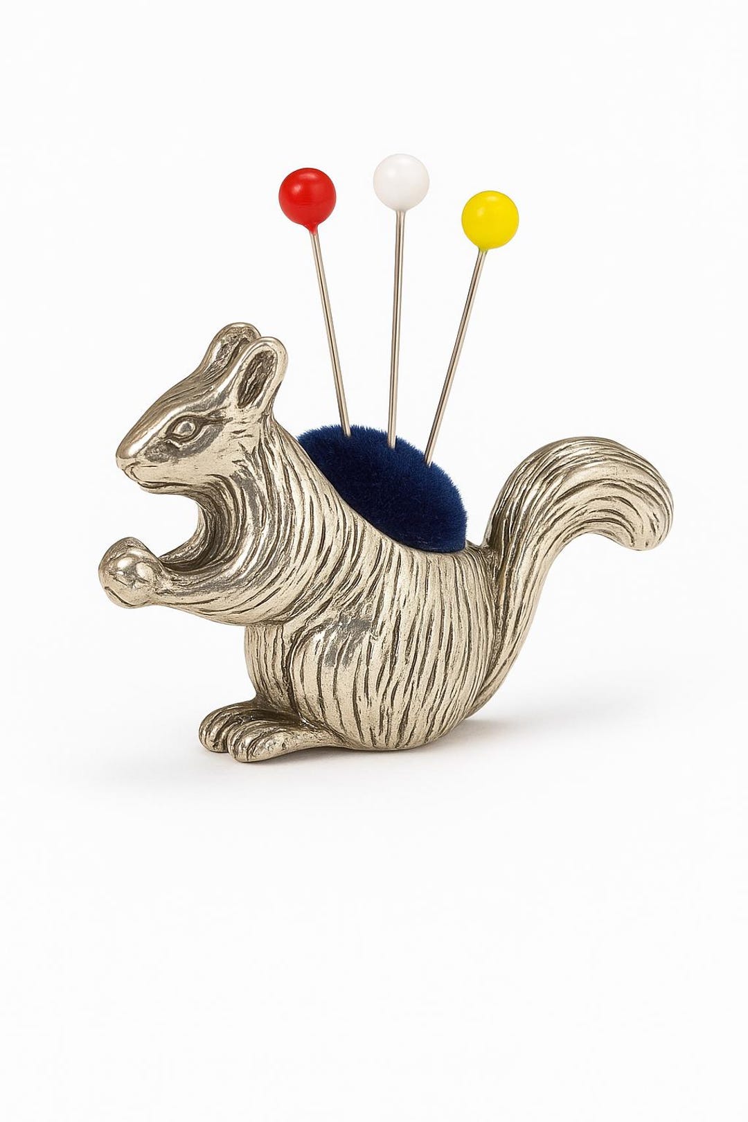 Antique Inspired Collectable Squirrel Pin Cushion 925 Sterling Silver ...