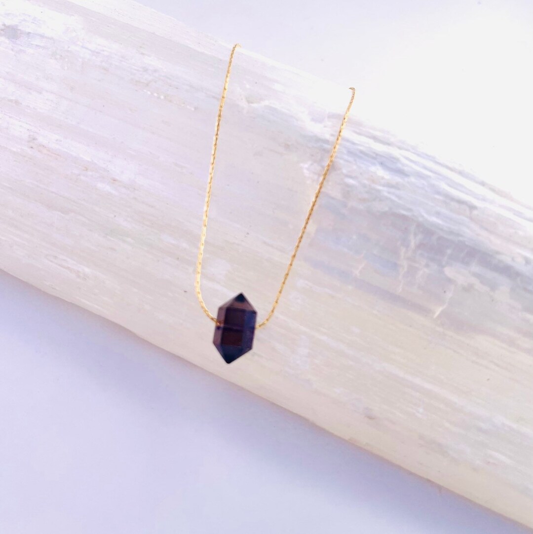 Iolite Necklace, Iolite Necklace, Floating Iolite Necklace, Iolite ...