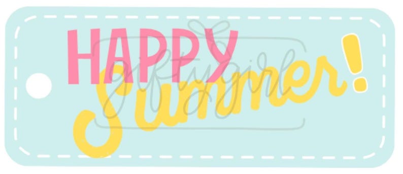 Happy Summer Printable Gift Tag - Etsy