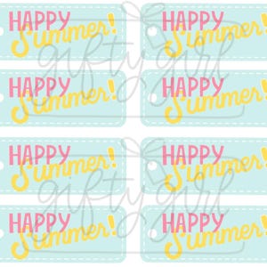 Happy Summer Printable Gift Tag - Etsy