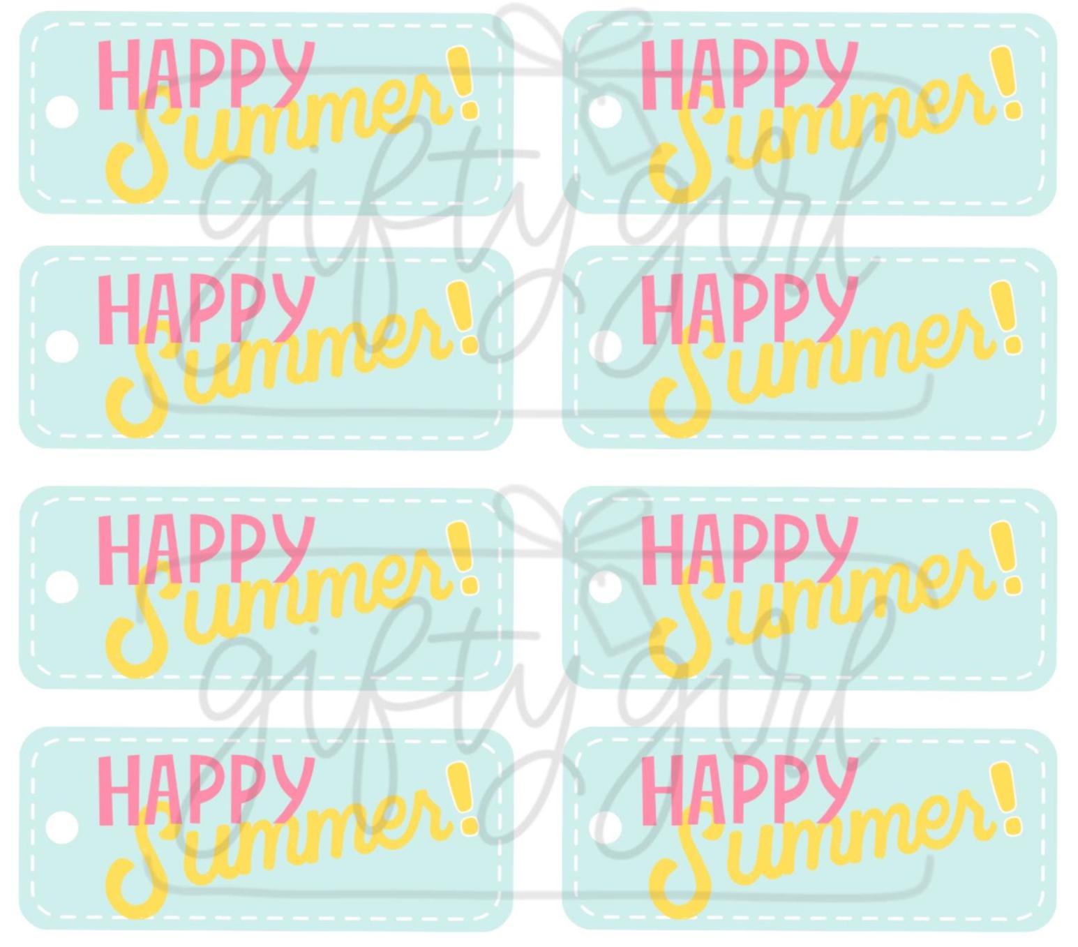 Happy Summer Printable Gift Tag - Etsy