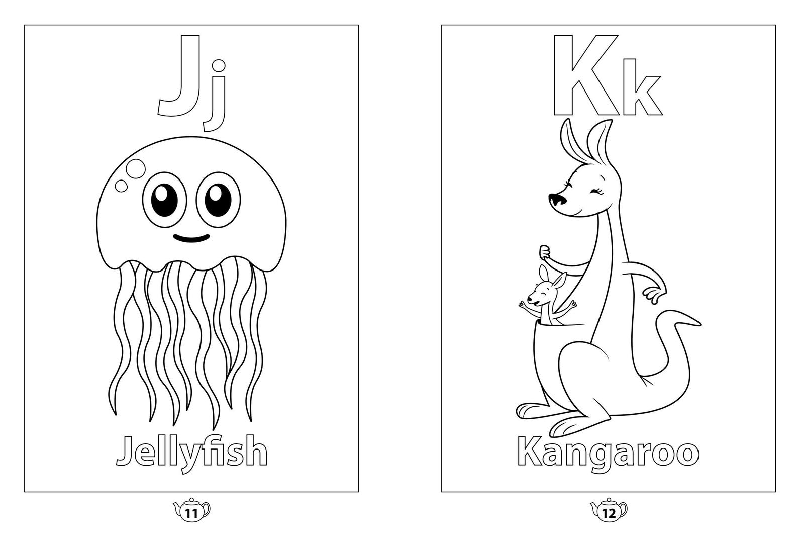 Famous ABC Coloring Book for Kids! Educational Children's Coloring Book ...