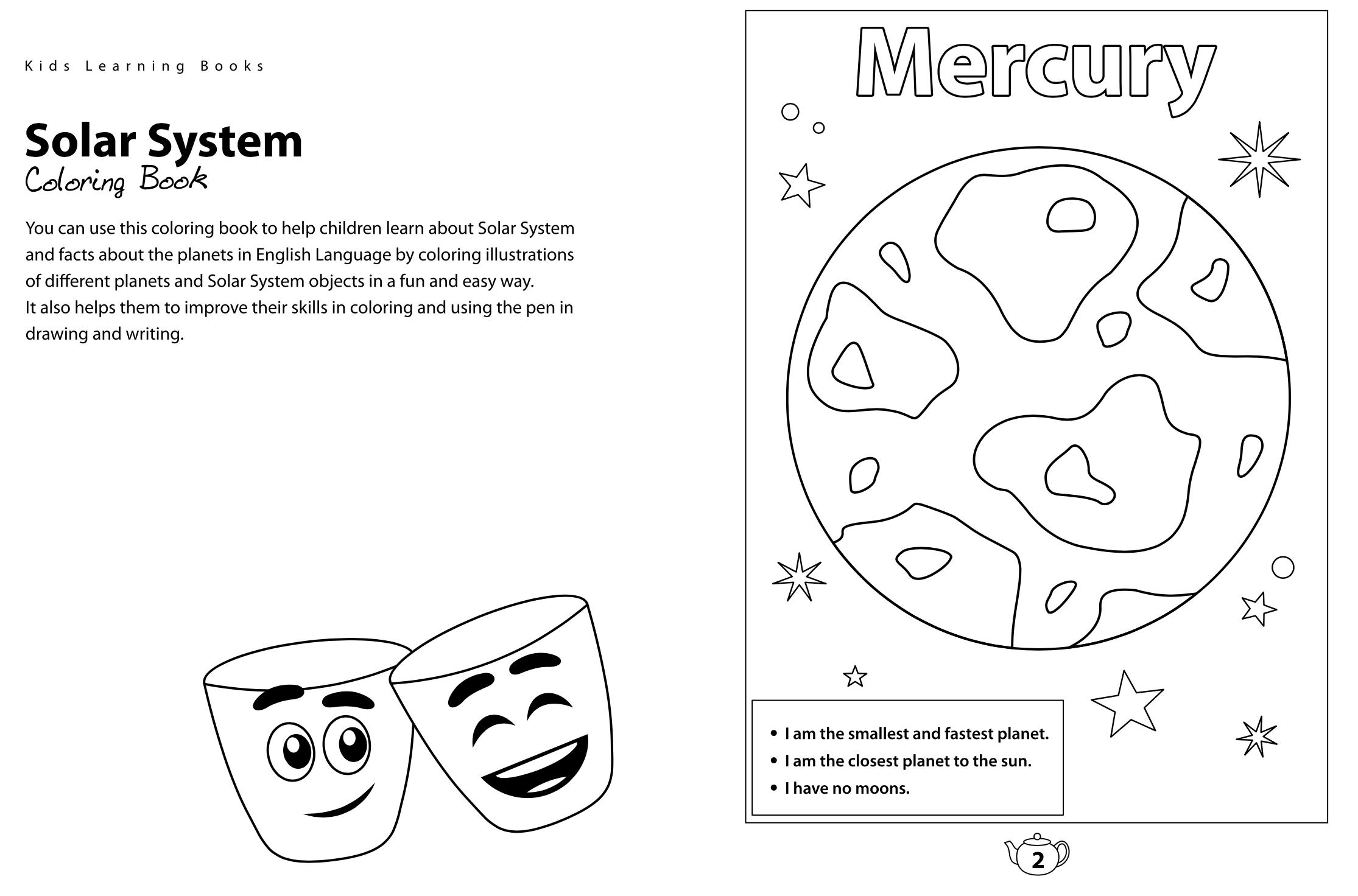 Famous Solar System Coloring Book for Kids! Educational Children's ...