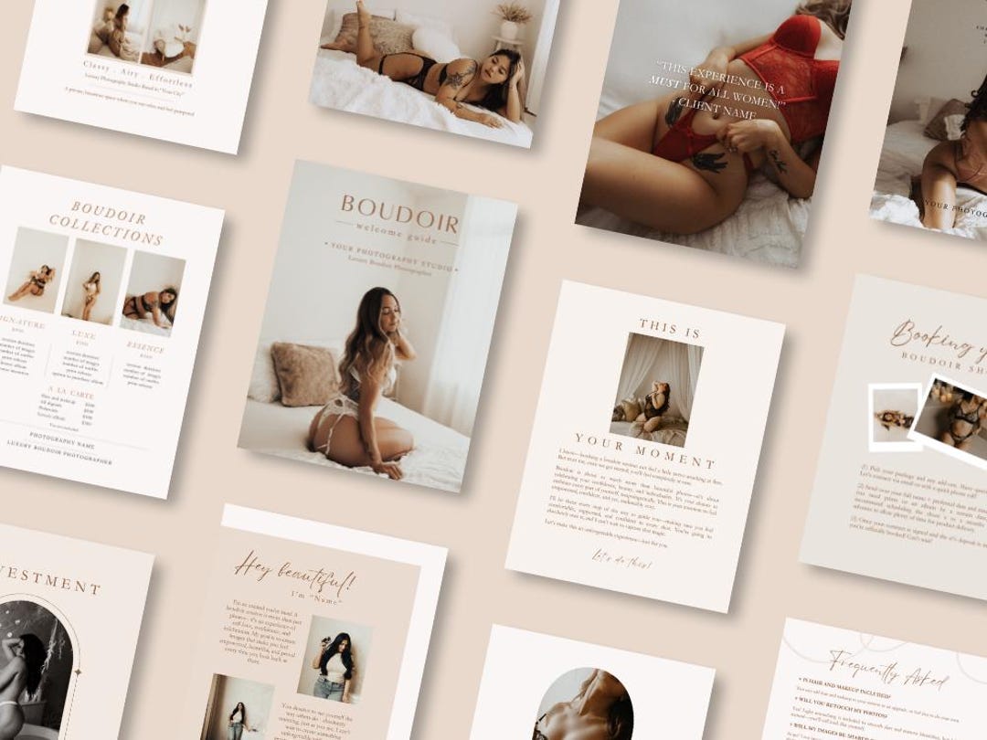 Boudoir Photography Client Welcome Guide Template | Boudoir Welcome Guide | Session Prep ...