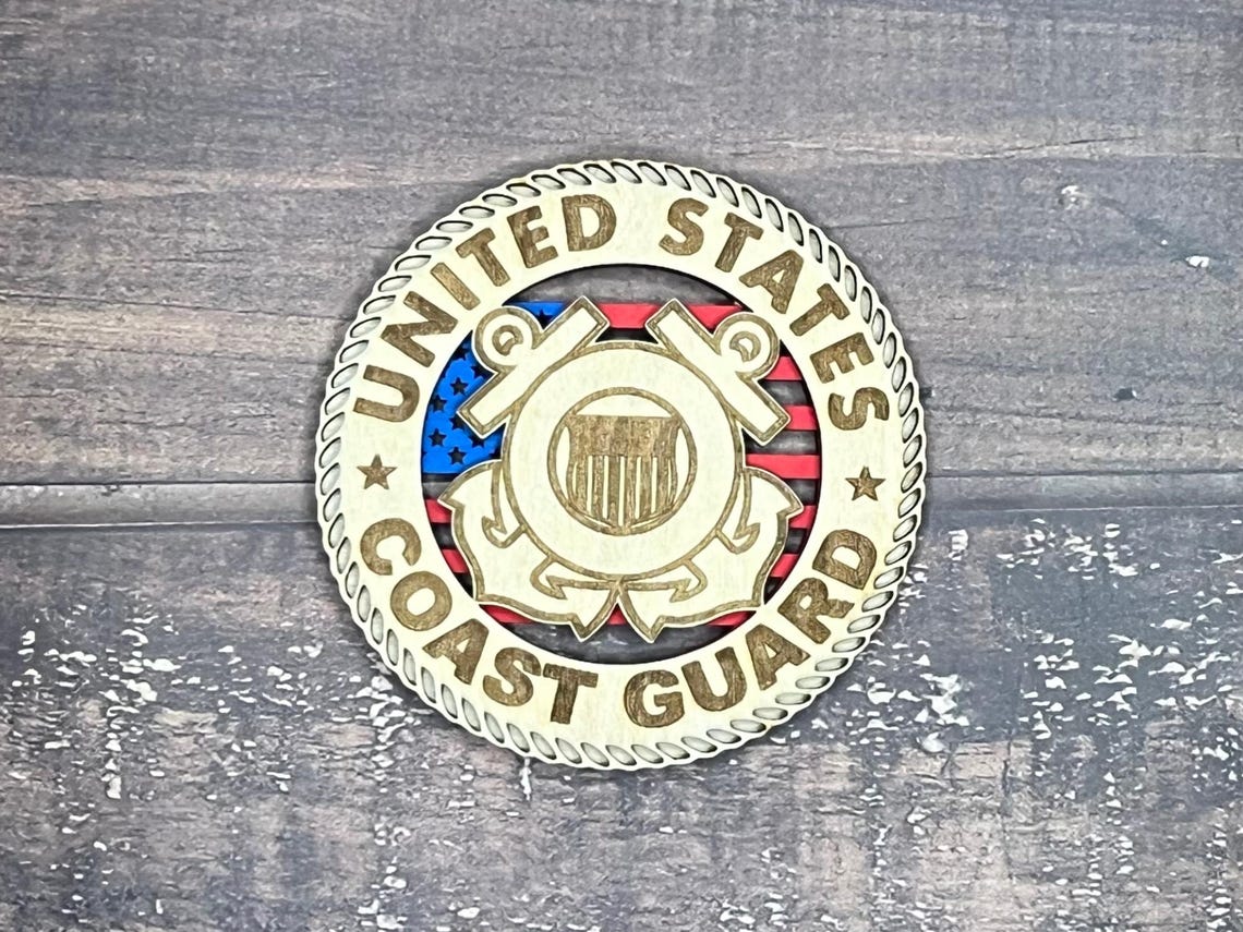 3-inch 6pc Wooden Military Emblem Bundle Engraved Plaques - Veteran ...
