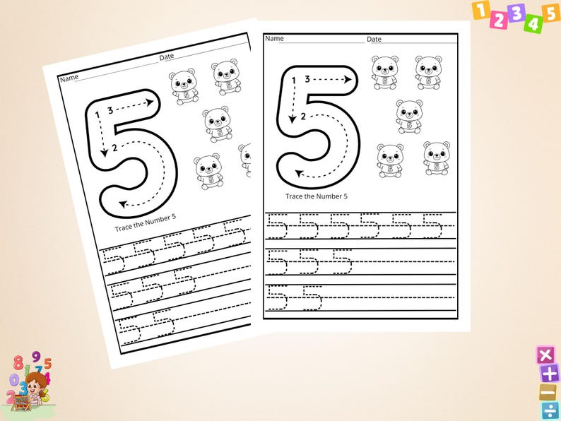 Learning Numbers from 1 to 10 - Etsy España