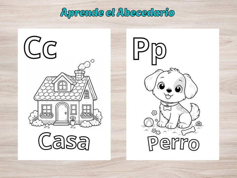 Abecedario en Español para Colorear - PDF Educativo para Niños - Etsy ...