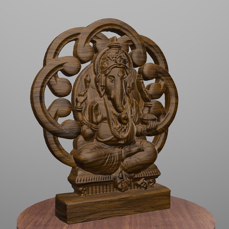 Ganesha 3D STL Model for 3 Axis CNC and 3D Printing | Hindu God Relief ...