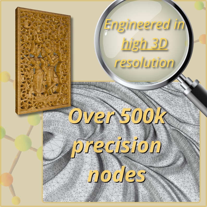 Radha Krishna STL File for CNC Carving or 3D Printing, Ornamental ...