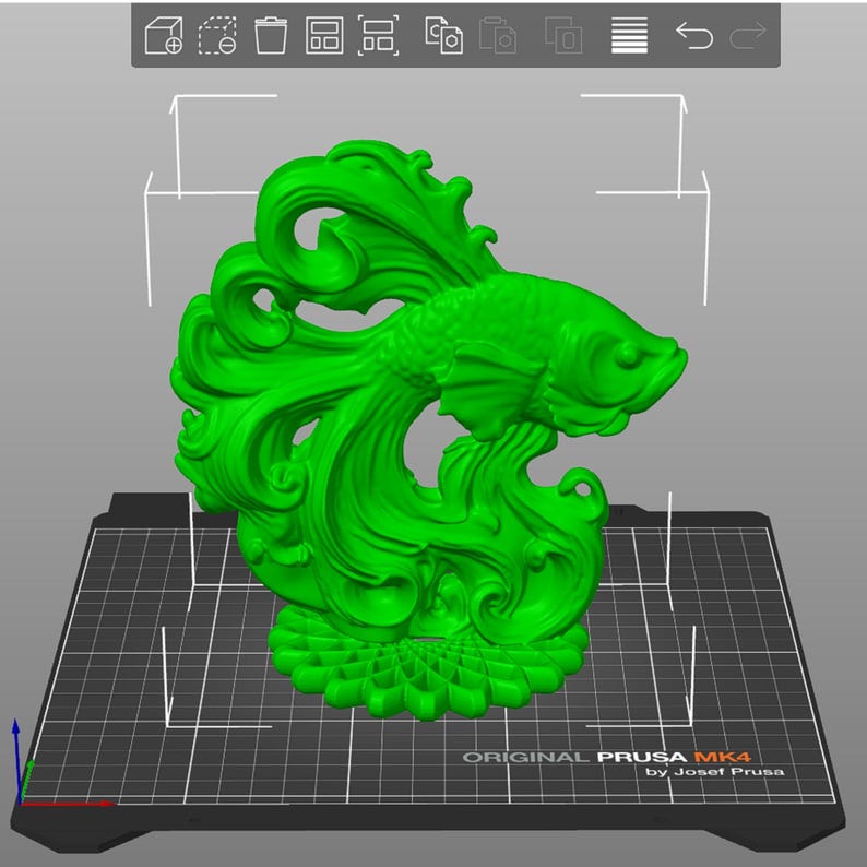 Betta Fish STL File for 3D Printing – Detailed Decorative Sculpture ...