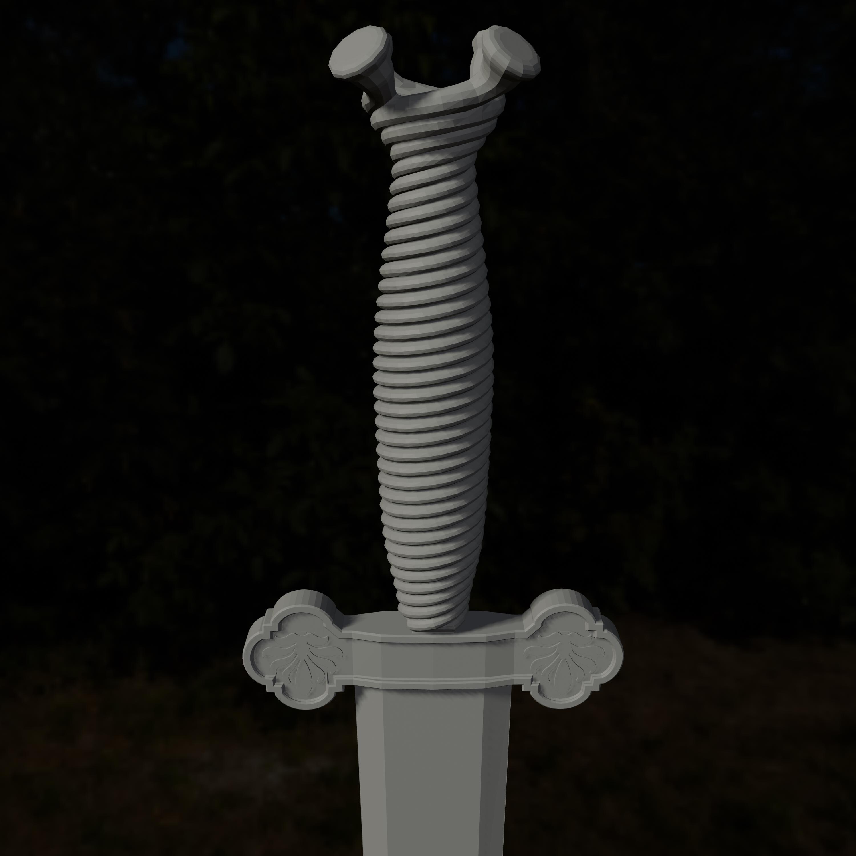 Medieval Sword STL 3D Model – Classic One-handed Blade for PLA Printing ...