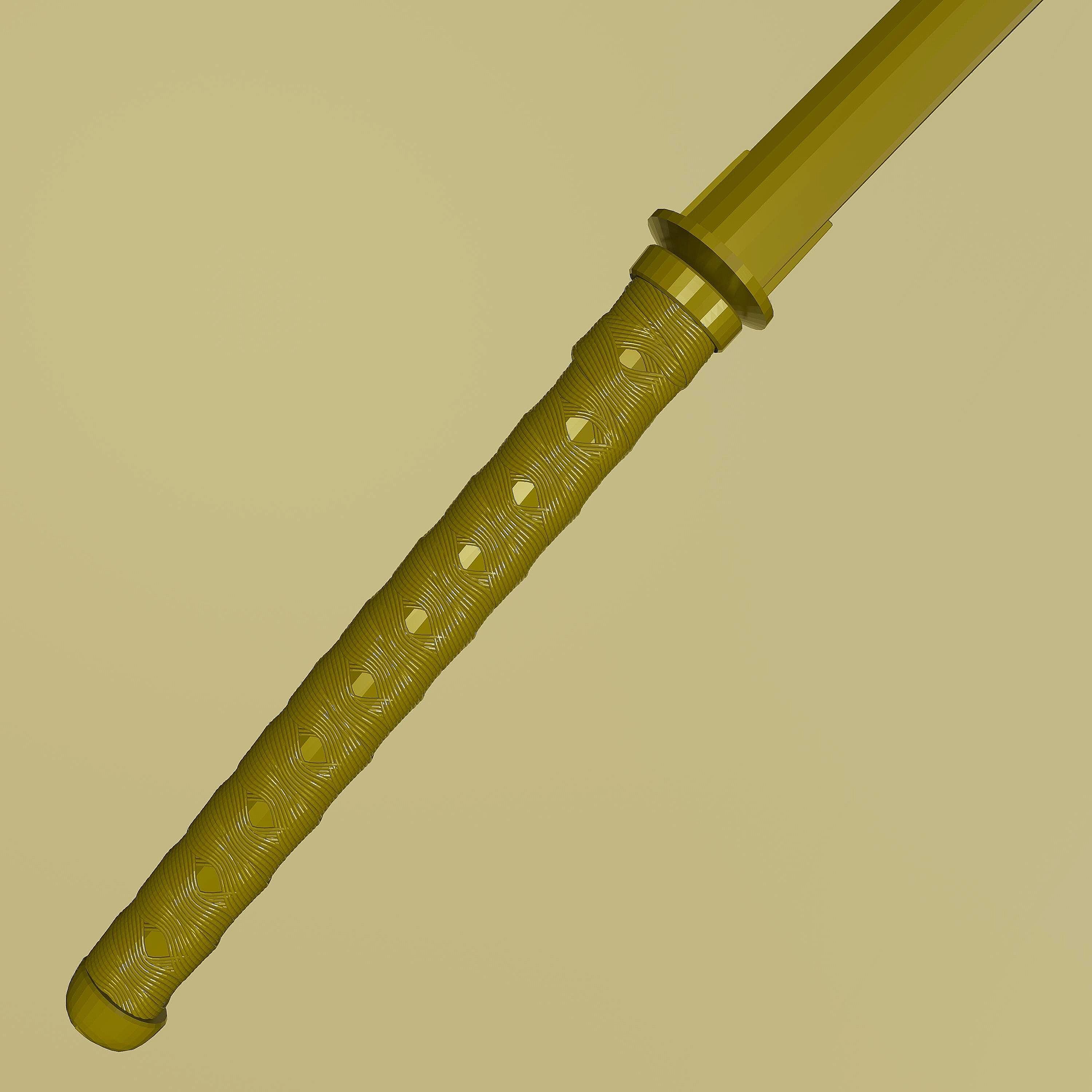 Katana Sword 3D Model STL OBJ – Samurai Blade for PLA 3D Printing ...