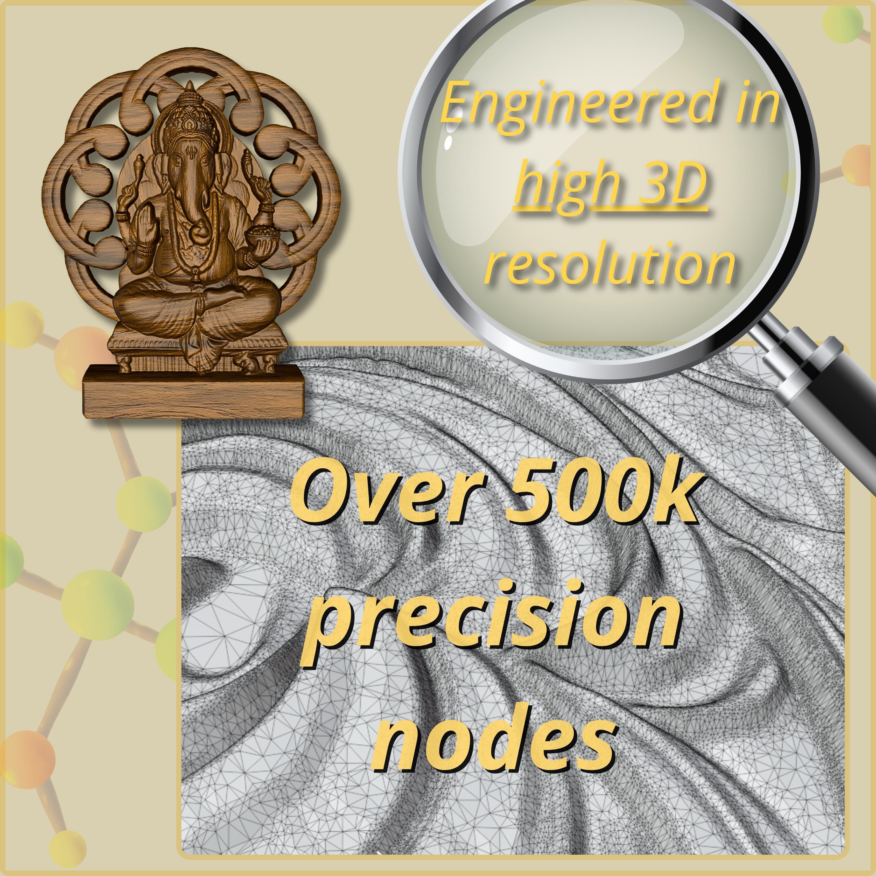 Ganesha 3D STL Model for 3 Axis CNC and 3D Printing | Hindu God Relief ...
