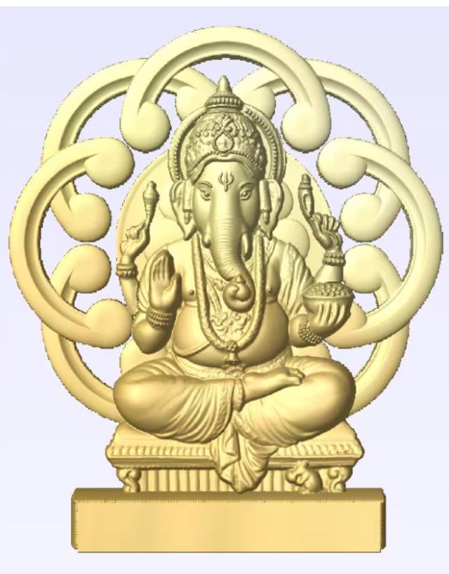Ganesha 3D STL Model for 3 Axis CNC and 3D Printing | Hindu God Relief ...