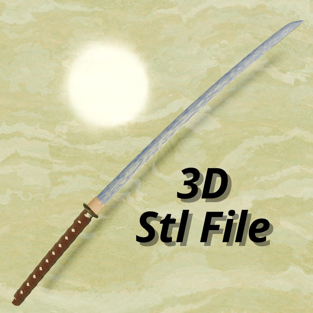 Katana Sword 3D Model STL OBJ – Samurai Blade for PLA 3D Printing ...
