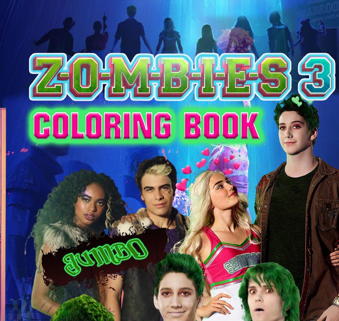 Disney Zombies 3 Coloring Book – DIGITAL DOWNLOAD | 35 Unique Pages ...