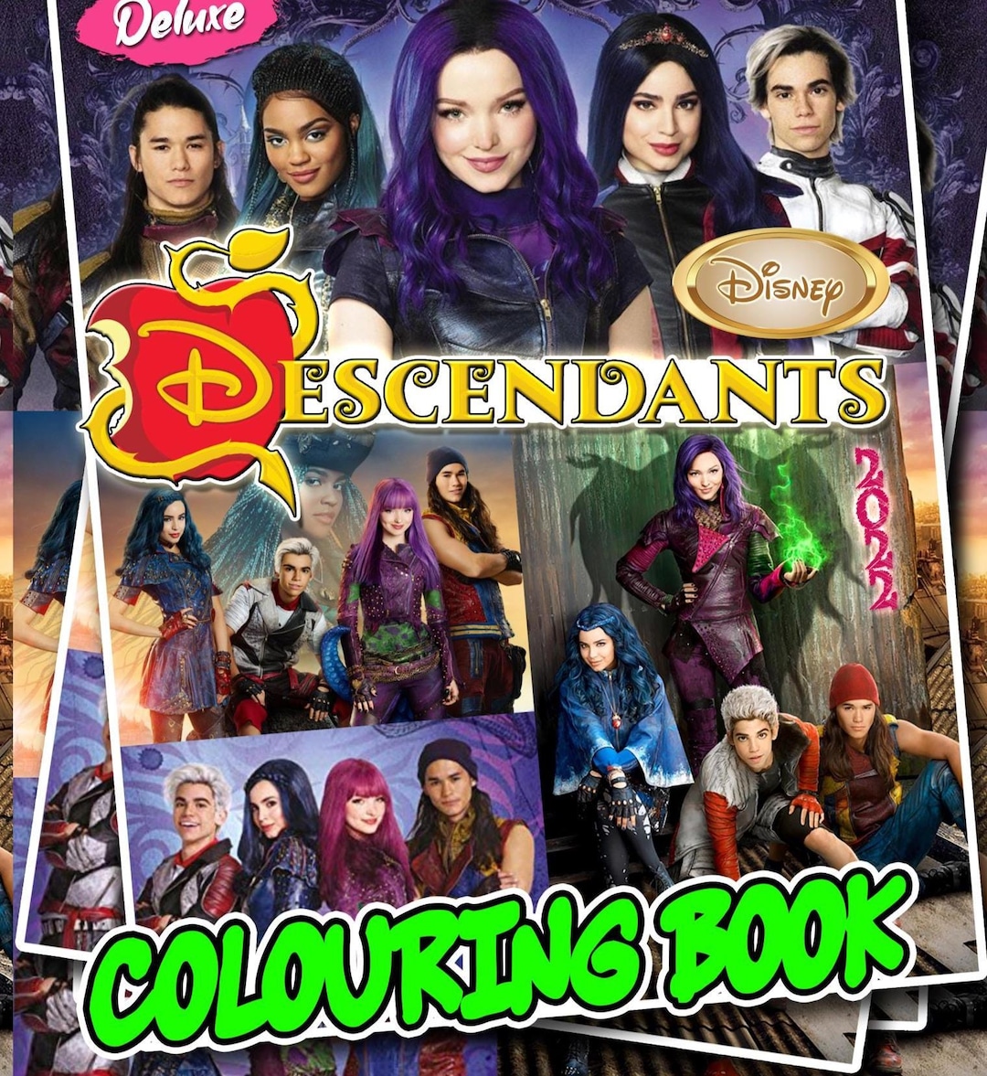 Descendants Artistic Coloring Book for Kids & Adults – 40 High-quality ...
