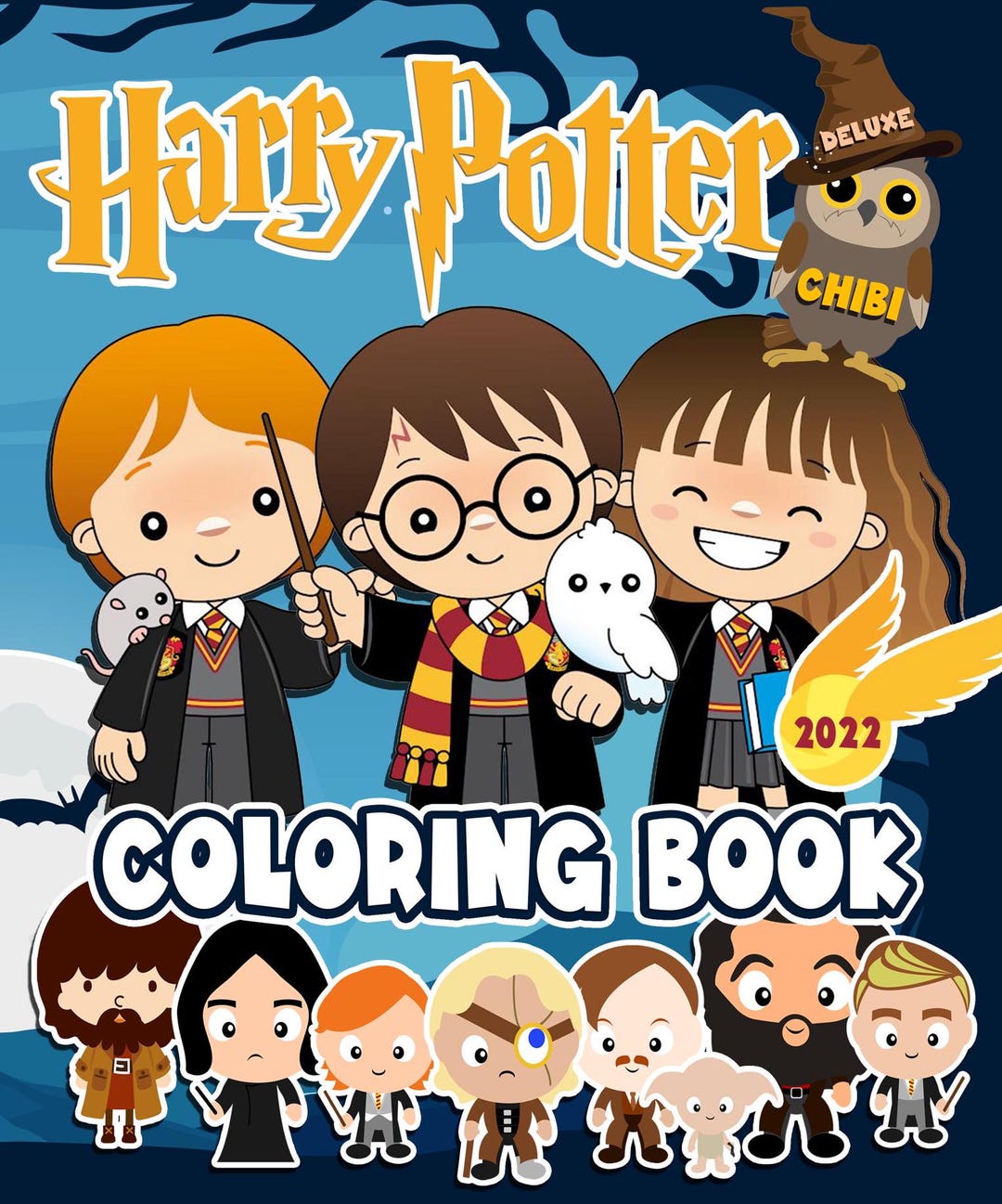 Harry Jumbo Chibi Style Coloring Book – Digital Download | 35 Artistic ...
