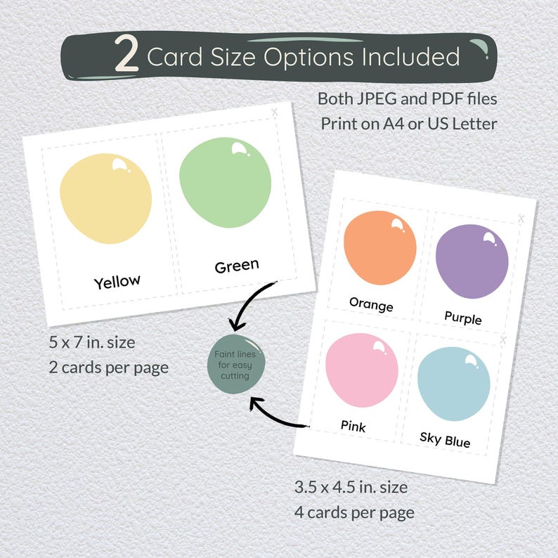 Printable Color Flashcards for Toddlers | 16 Pastel Colors + Matching ...