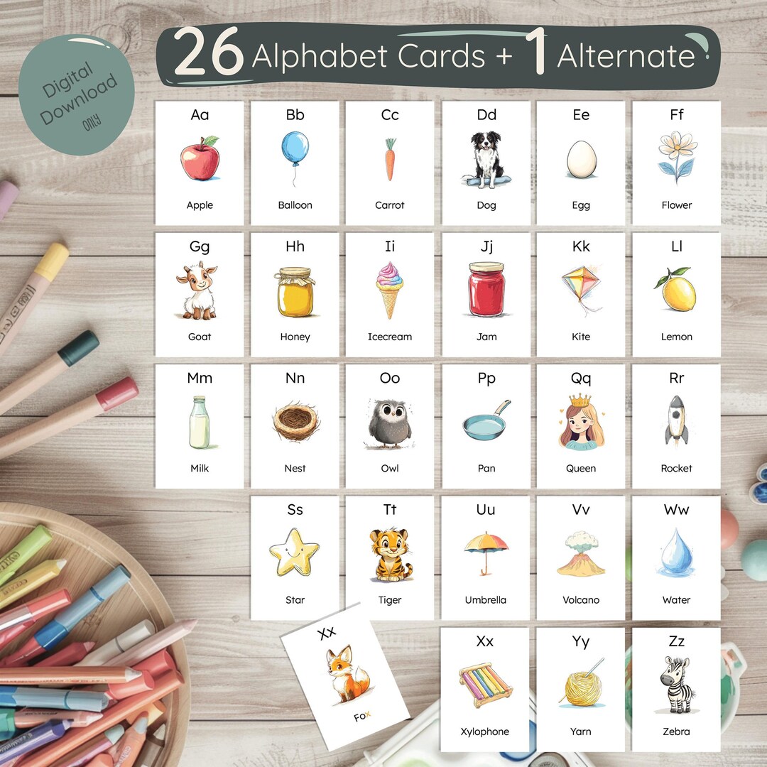 Alphabet Flashcards for Kids | ABC Learning Printable | Phonics ...