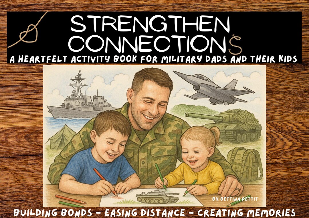 Military Dad Colouring Book for Kids – Printable Activity 23 Page Book ...