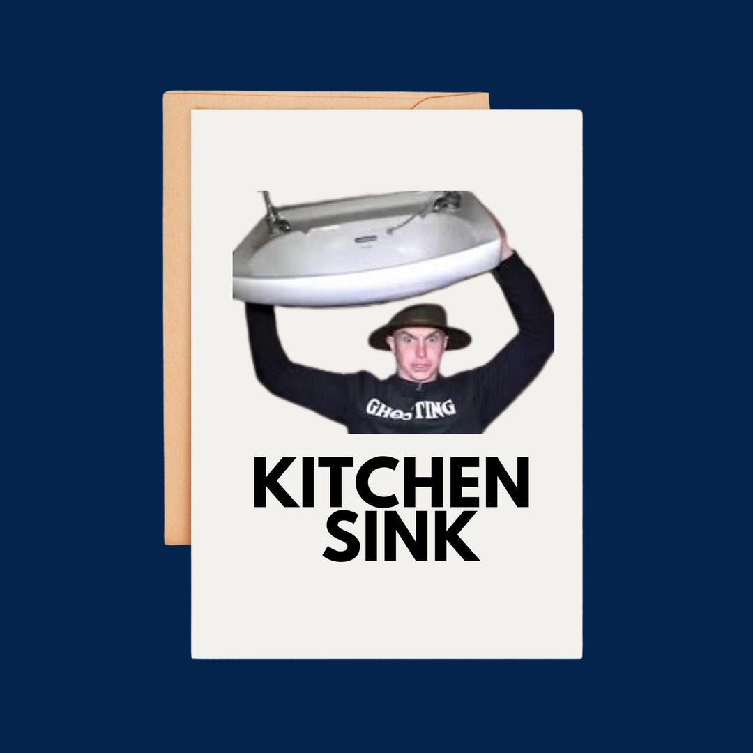 Kitchen Sink Funny Joe Weller Birthday Card Viral Youtube Quote Meme ...