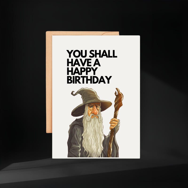 Funny Wizard Birthday Card - Etsy Australia